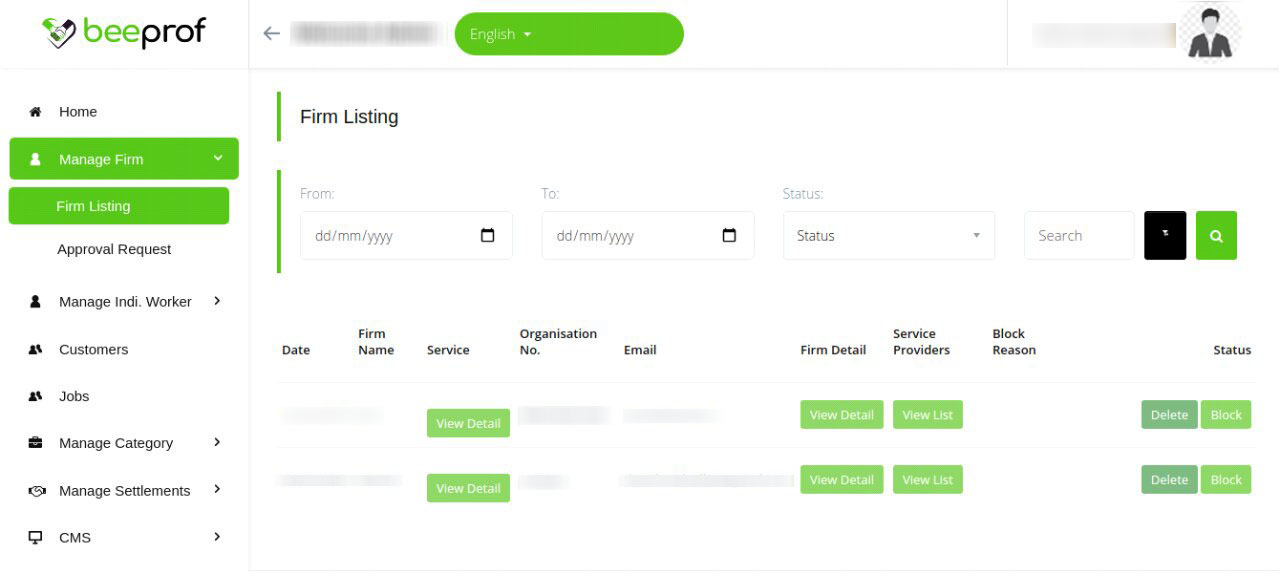 Beeprof Admin Instruction