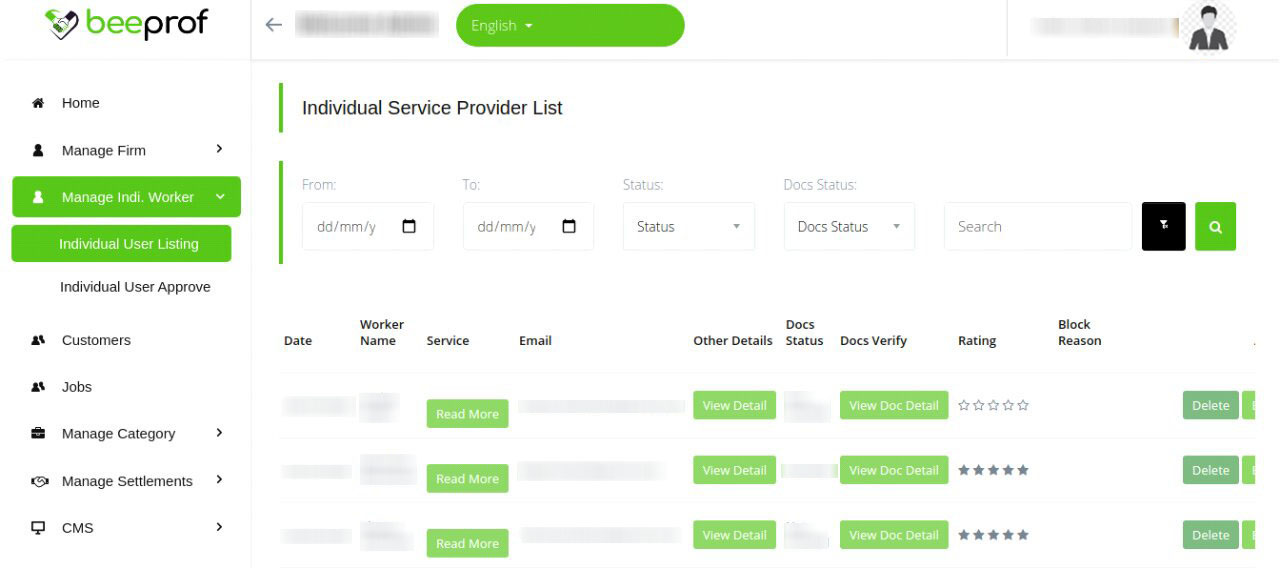 Beeprof Admin Instruction